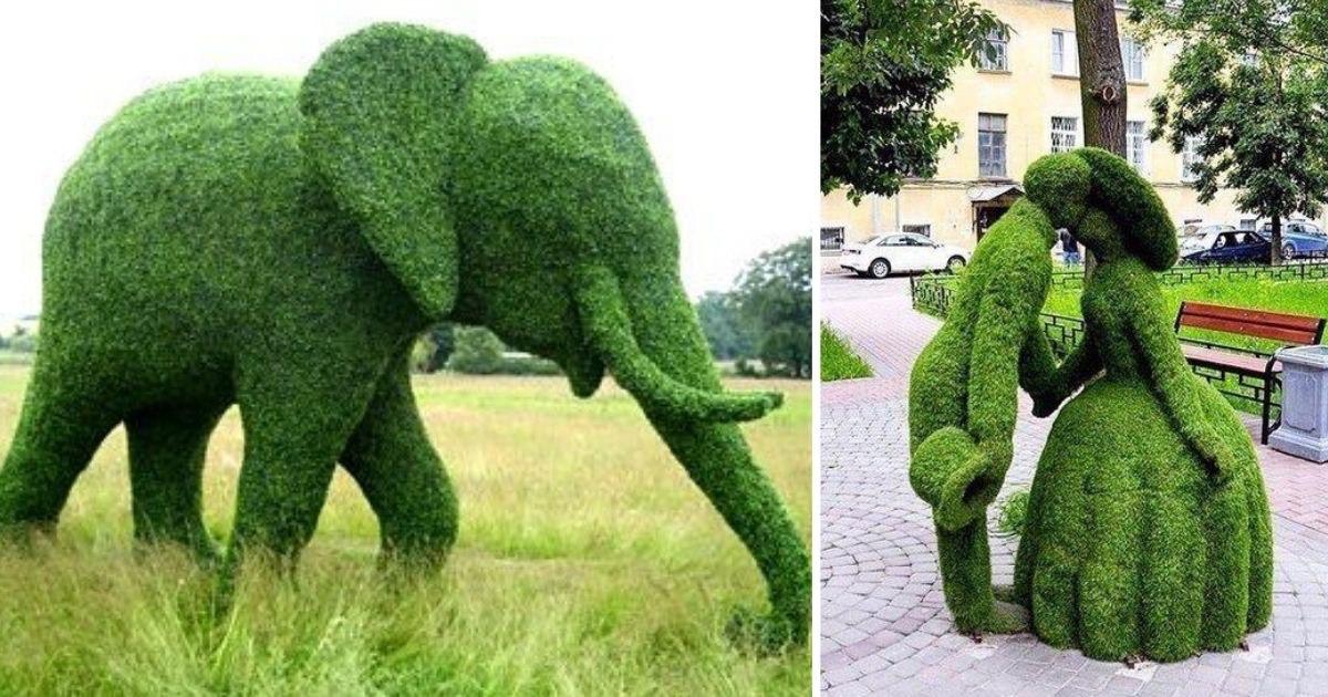 Hedges Shaped Like People
